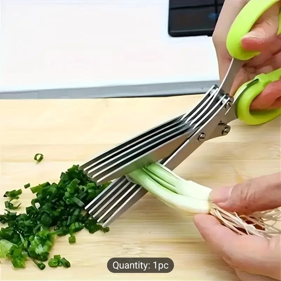 Kitchen | Multiblade Herb Scissors With Green Handles | Poshmark